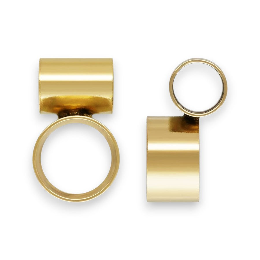 🆕🔗 Tube Bail with Bezel in 14ct Yellow Gold Filled – Koodak Jeweller's ...