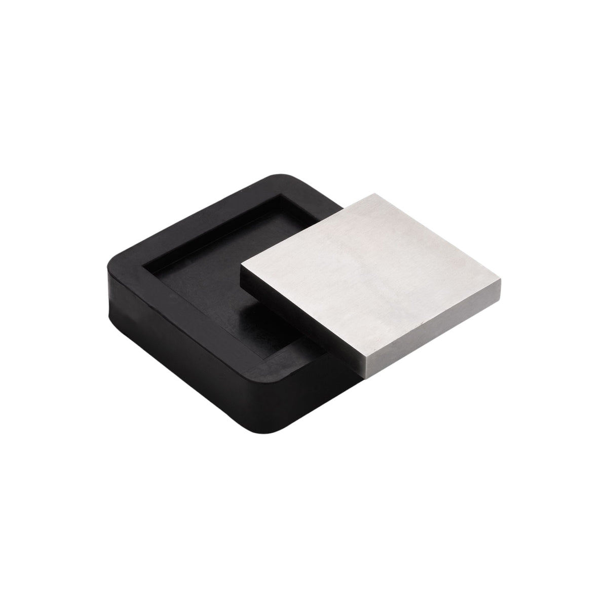 🆕 3" Square Steel Block with 4" Rubber Base – Koodak Jeweller's Supplies