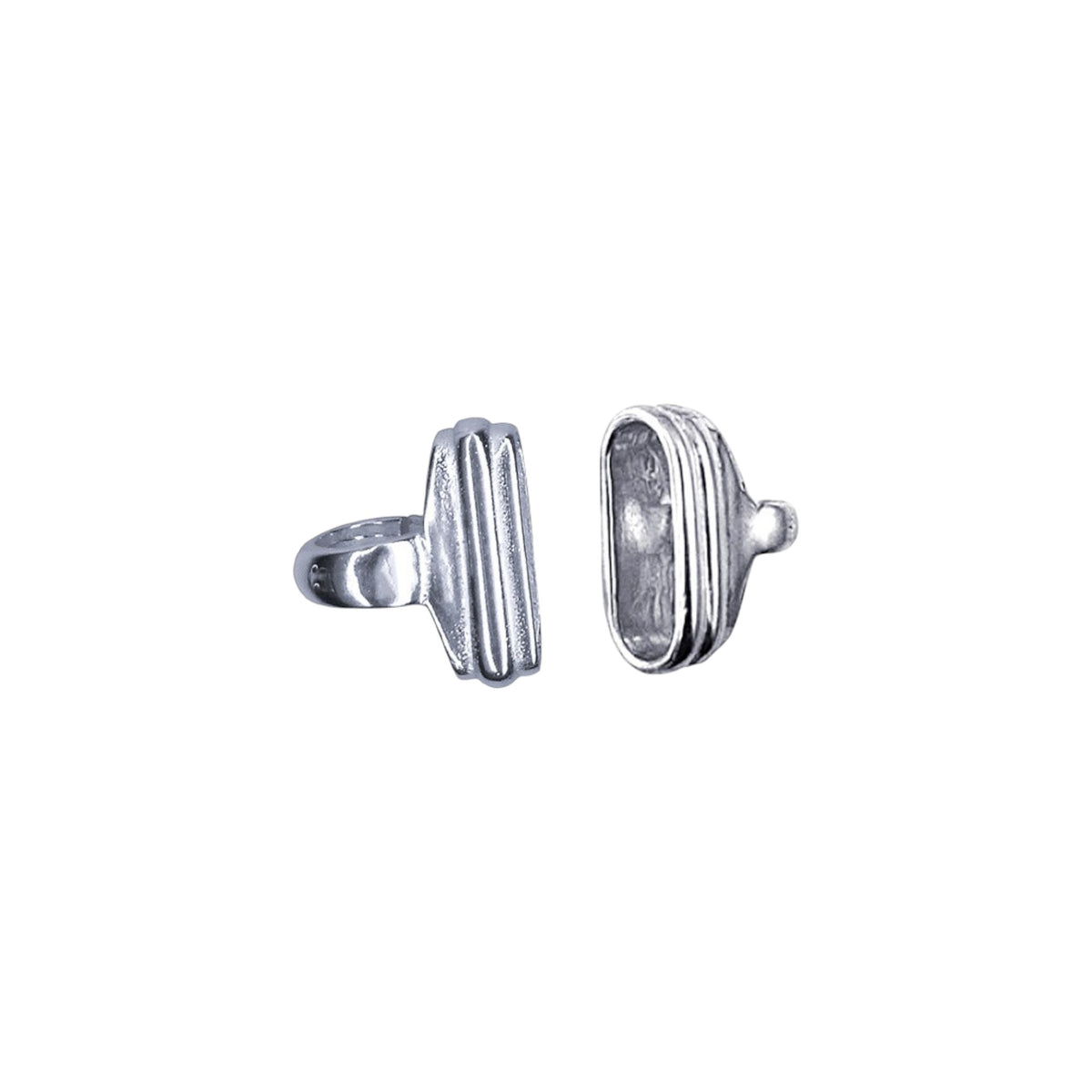 🏷️🔗 Flat Final / Flat End Cap for Curb Chain in Solid 925 Sterling Sil ...