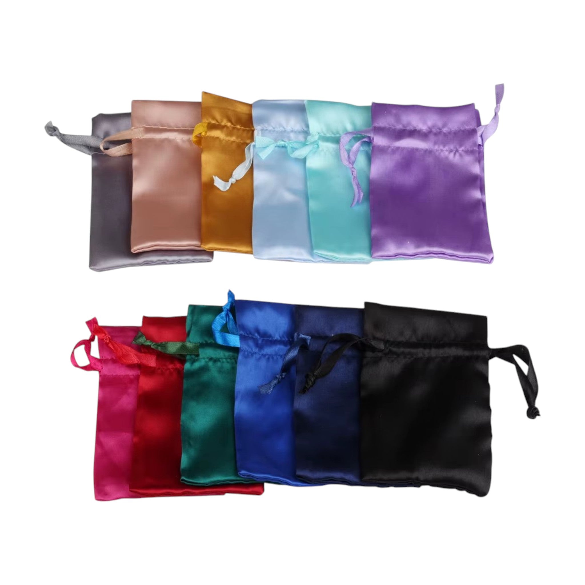 🆕 5 pcs Satin Drawstring Pouch Bags for Jewellery (10cm x 15cm ...